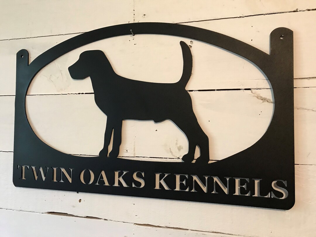 Custom Bird Dog Metal Fence Sign - Hunting Dog Monogram - Tracking Dog ...