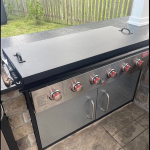 Custom Outdoor Gourmet Triton 6 Burner Steel Griddle Cover ...