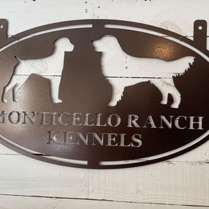 Custom Metal Dog Kennel Sign: Personalized Ranch Decor - Etsy