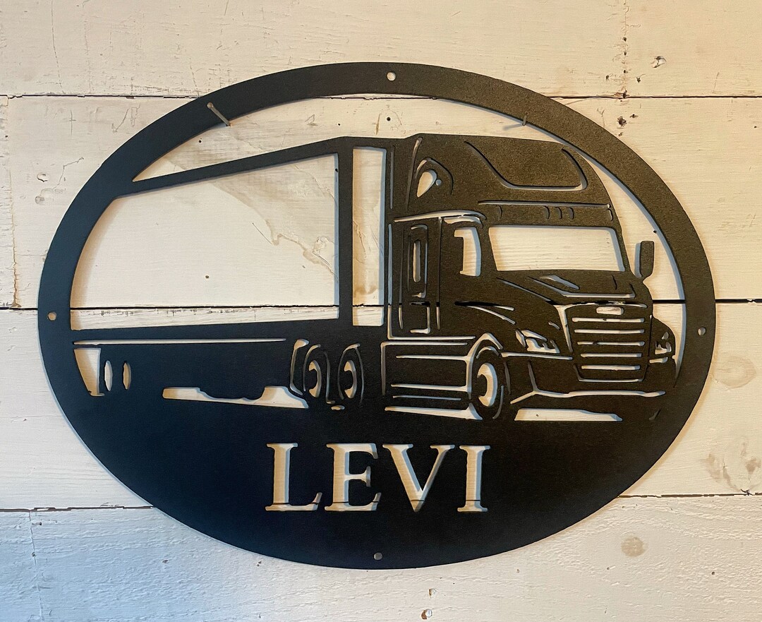 Custom Freightliner Family Name Sign; 18 Wheeler Custom Address Sign ...