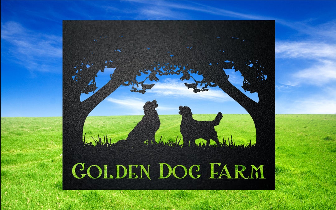 Custom Dog Sign: Rectangle Steel Farm & Kennel Sign - Etsy