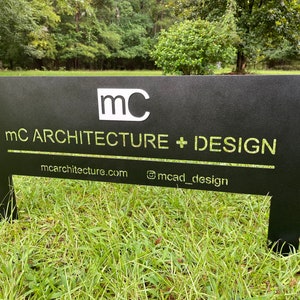 Custom Business Logo Yard Sign: Metal Advertising Stake - Etsy