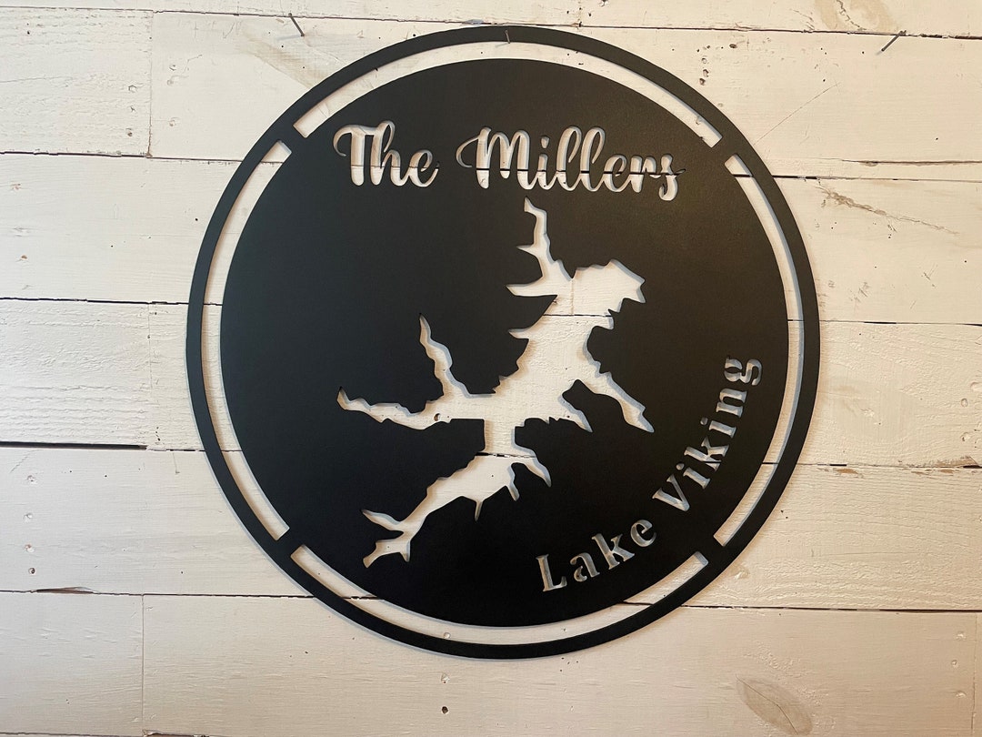 Custom Lake Viking Metal Sign: Personalized Lake House Decor - Etsy