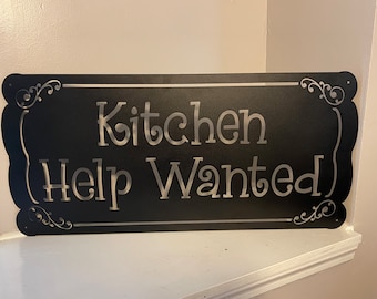 Kitchen Help Wanted Sign - Etsy