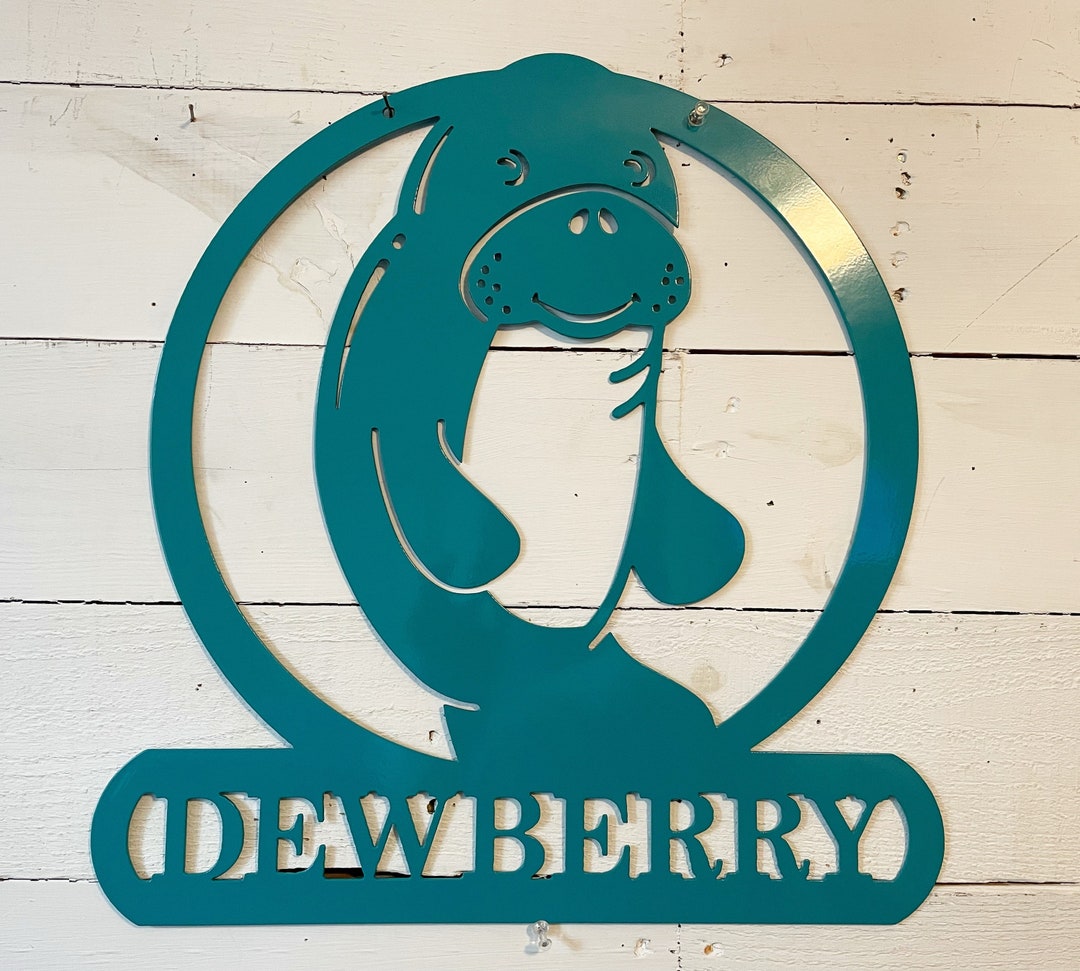 Custom Manatee Metal Sign; Personalized Manatee; Vet Gifts; Manatee ...