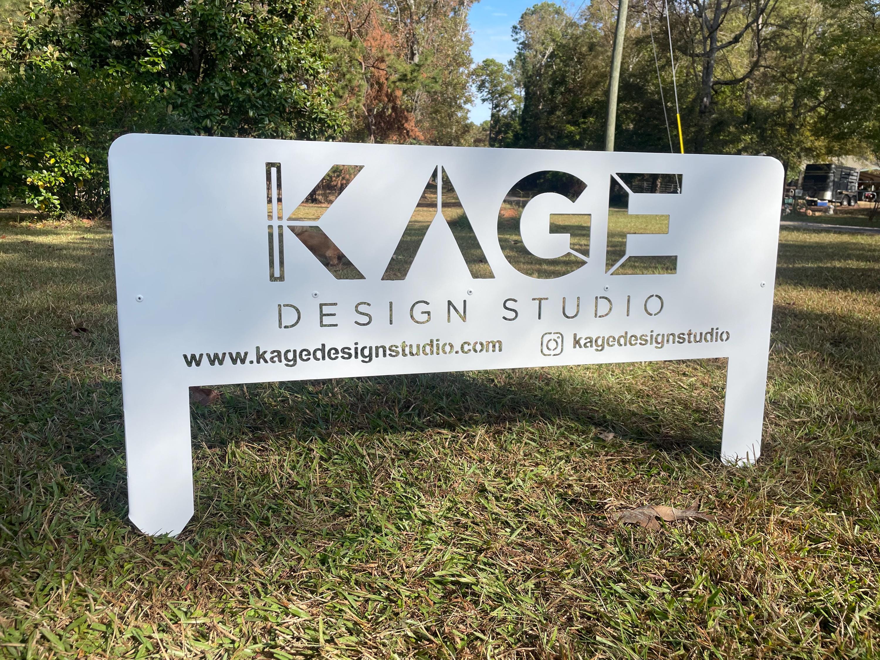 Custom Business Logo Yard Sign: Metal Advertising Stake - Etsy