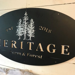 Custom Metal Oval Business Logo Sign – Dual Layer, Indoor/outdoor ...