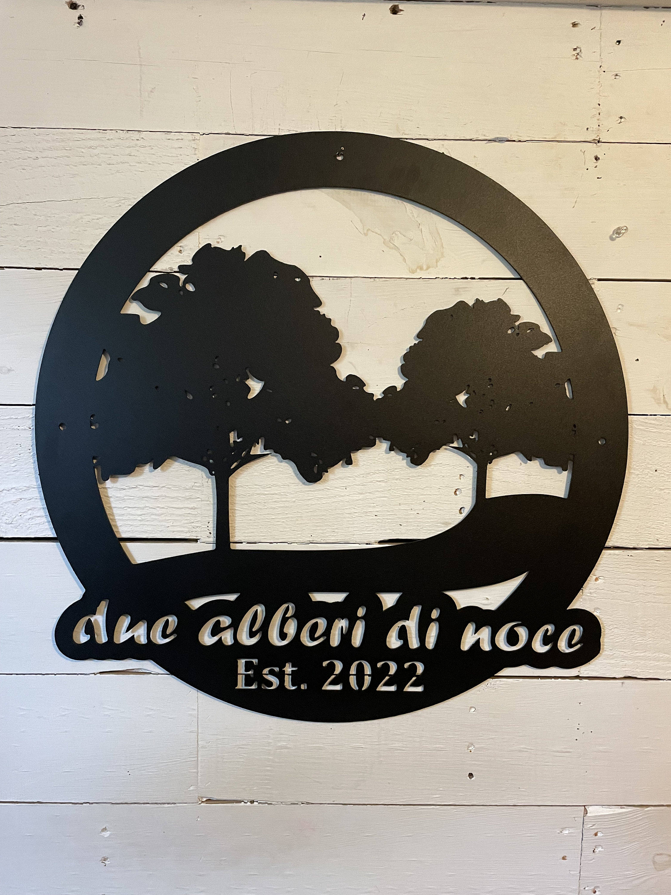 Italian Walnut Tree Custom Sign Due Alberi Di Noce Two - Etsy