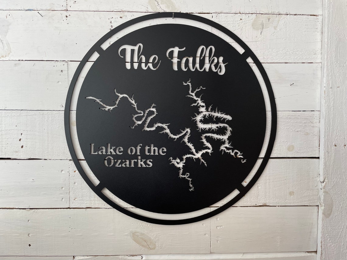 Custom Lake of the Ozarks Metal Sign - Personalized Lake House Decor - Etsy