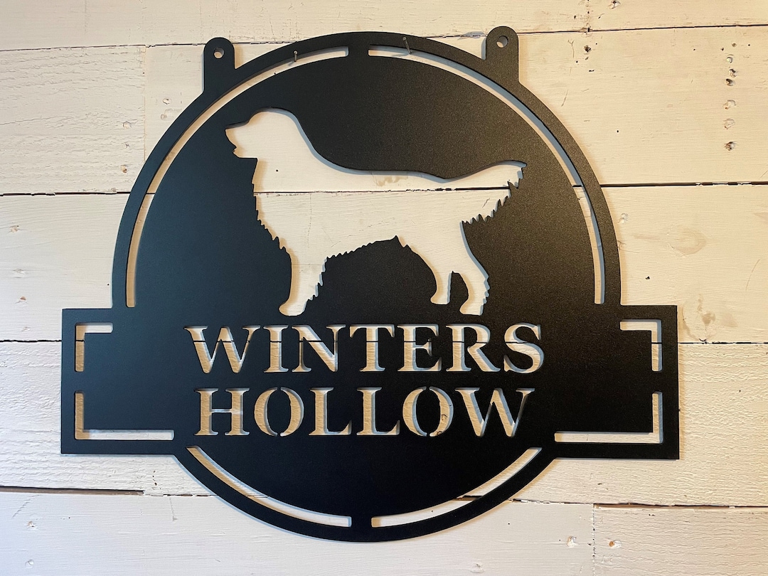 Custom Golden Retriever Metal Sign; Breeder and Kennel Metal Signs ...