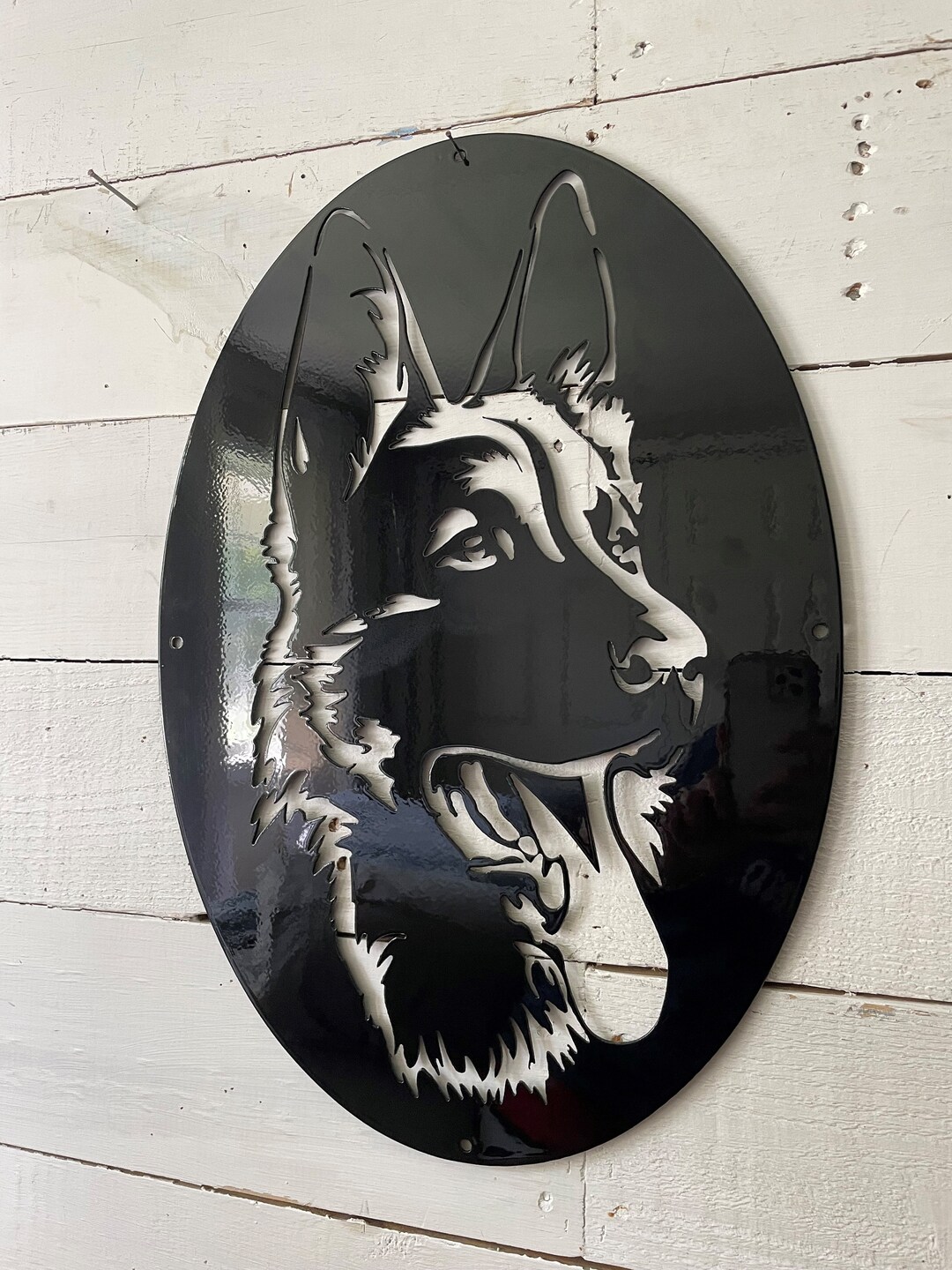 Custom Metal German Shepherd Portrait - German Shepherd Gifts - Steel ...