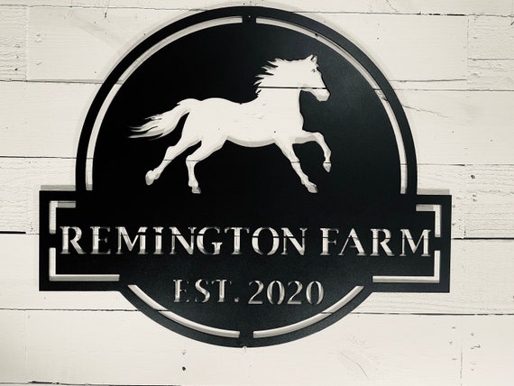 Horse Silhouette Monogram Metal Horse Horse Lovers | Etsy