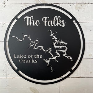 Custom Lake of the Ozarks Metal Sign - Outdoor Lake Decor - Metal Lake ...
