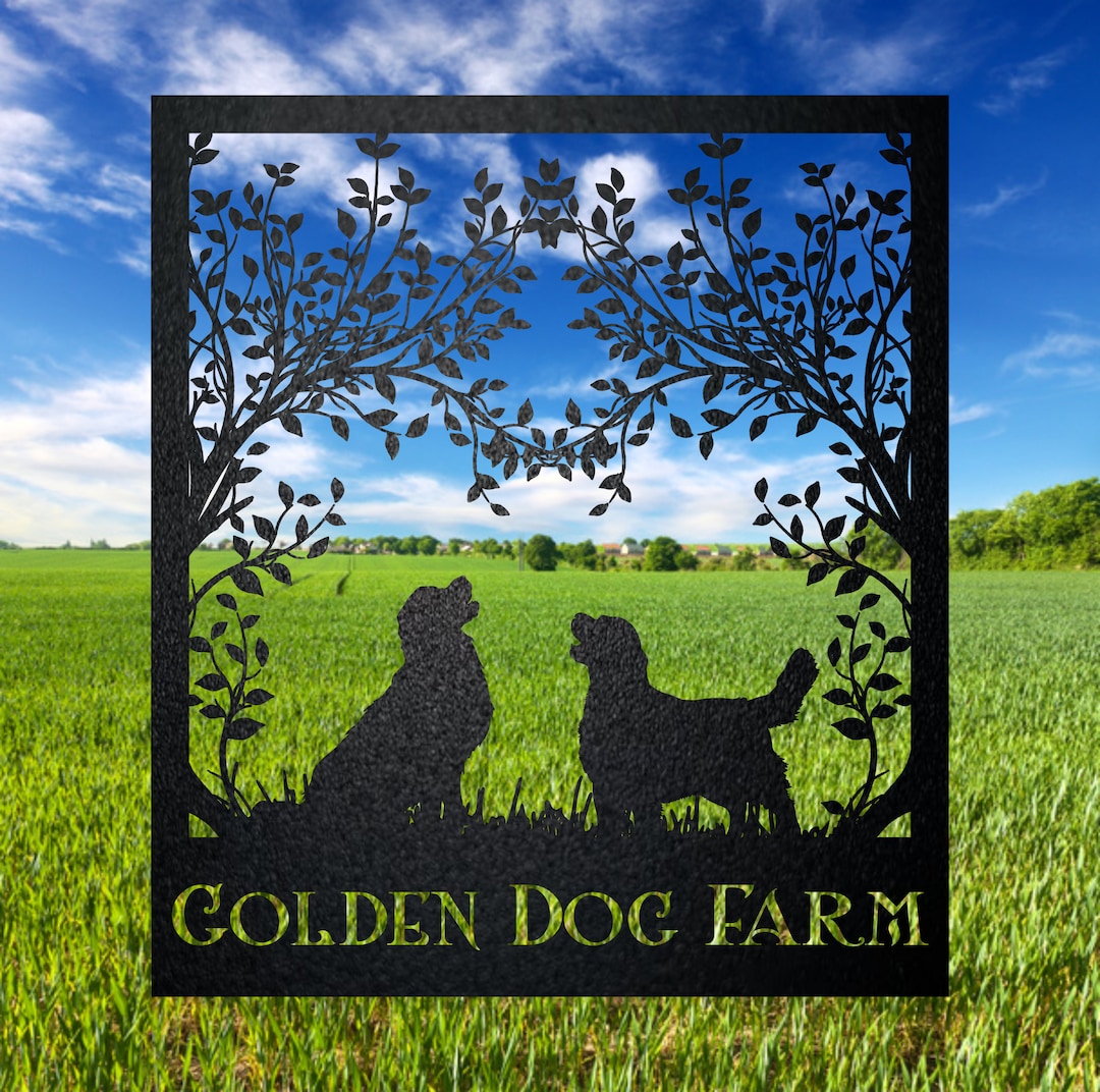 Custom Golden Retriever Metal Sign; Breeder and Kennel Metal Signs ...