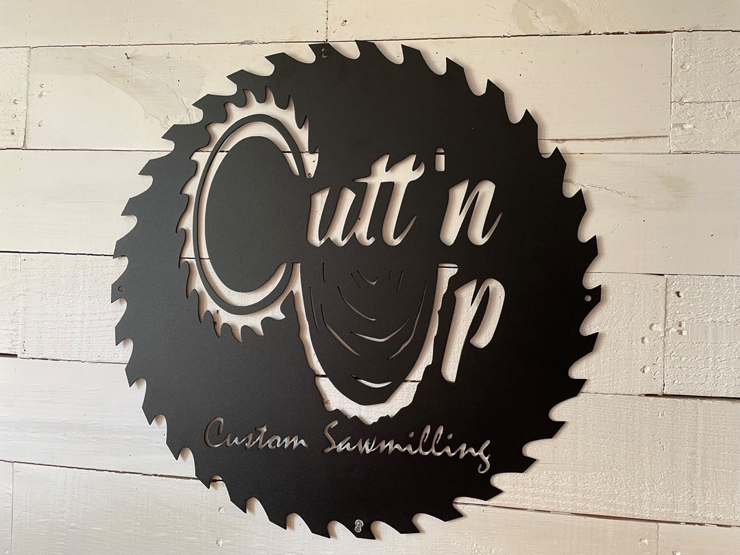 Saw Blade Business Logo Template - Custom Company Sign - Sawmill ...