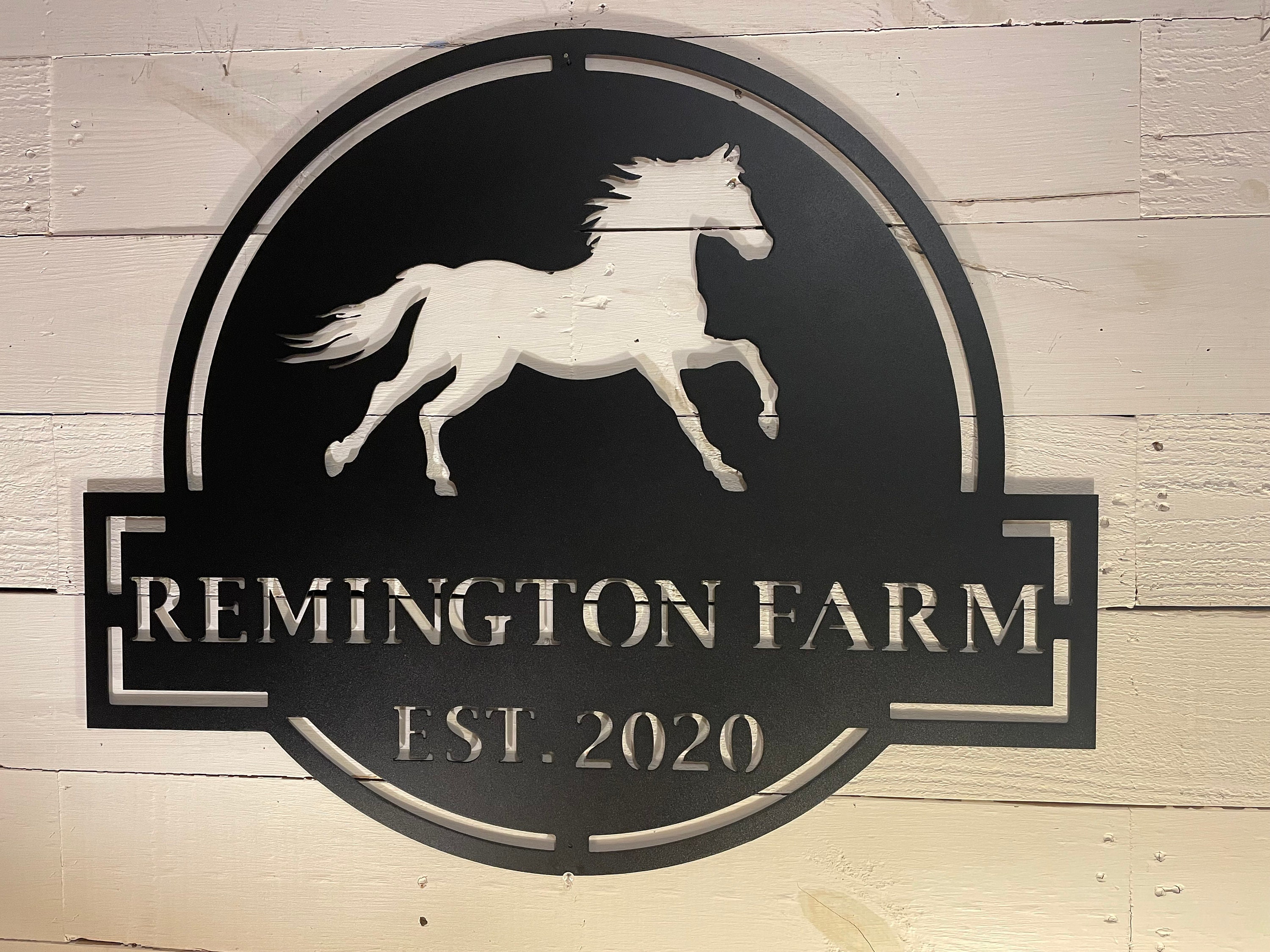 Horse Silhouette Monogram Metal Horse Horse Lovers - Etsy