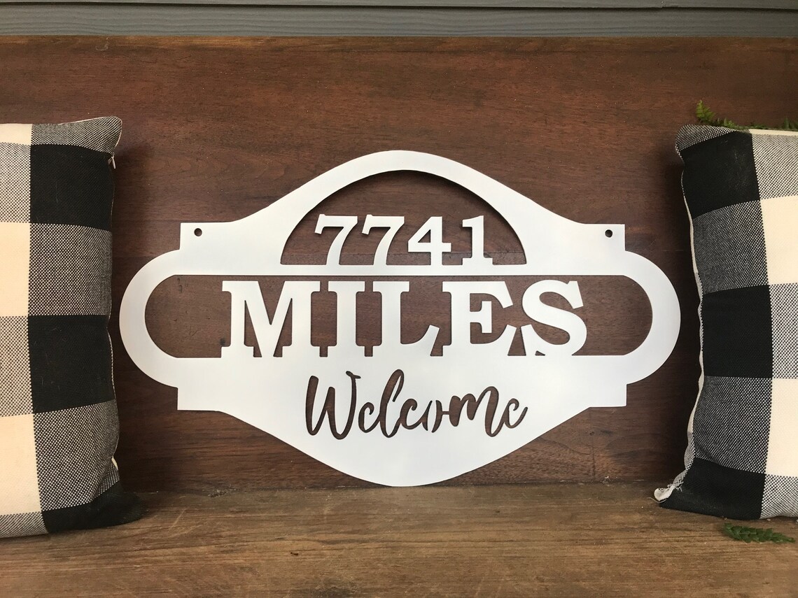 Eye-catching Address Sign - Porch Signs - Custom Address - Metal ...
