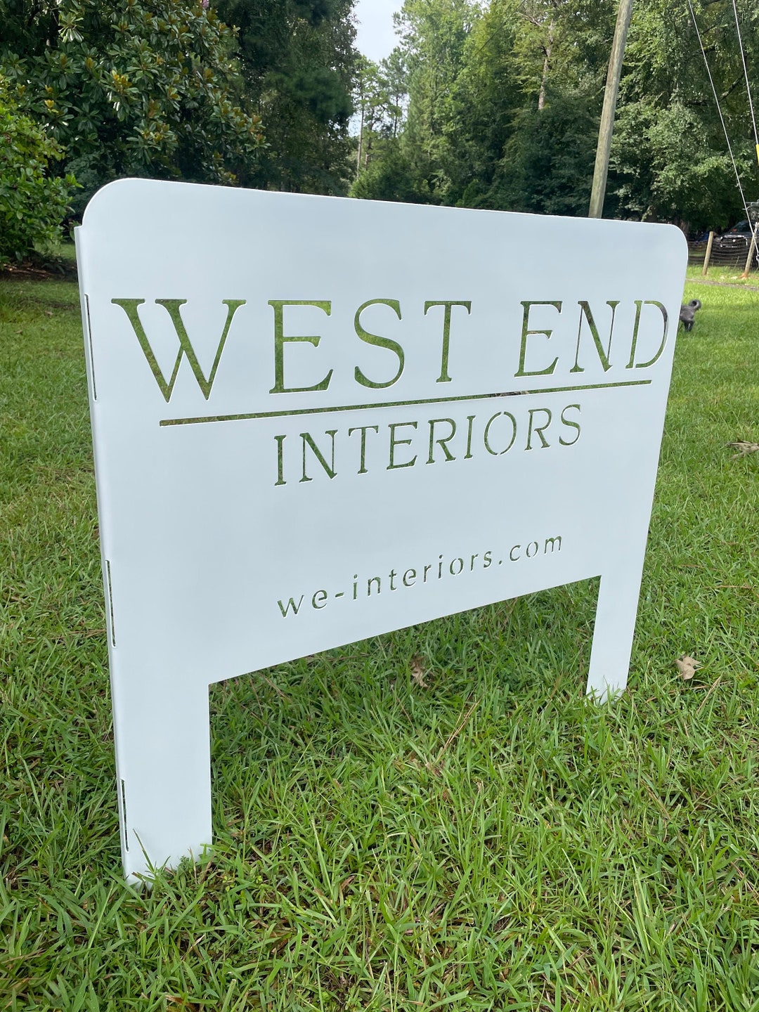Custom Business Logo Yard Sign: Metal Advertising Stake - Etsy