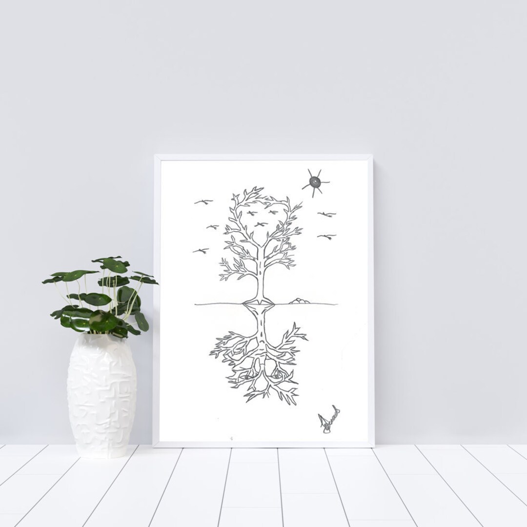 Tree Art, Line Drawing, Downloadable Artwork, Original Art ...