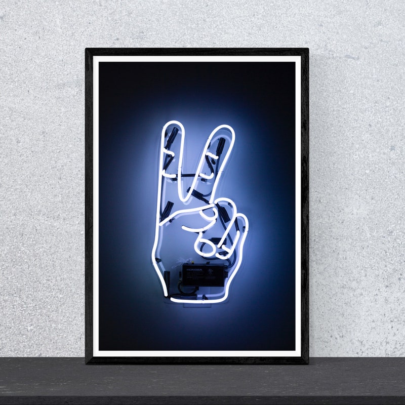 Neon Peace Sign - Etsy