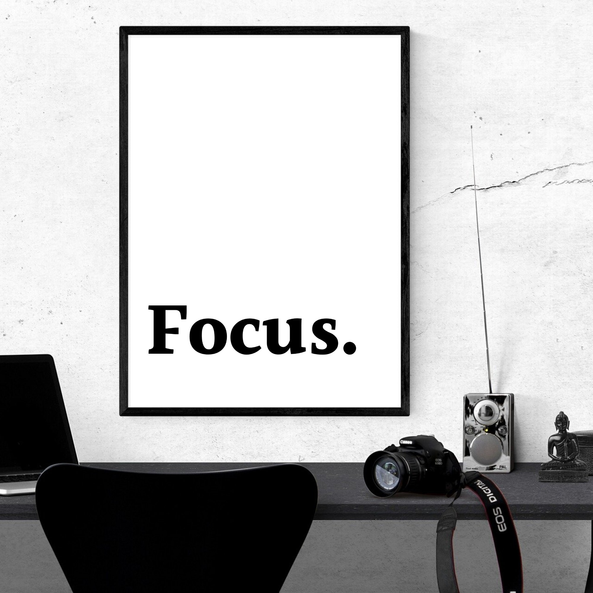 Focus Wall Art Quote Art Focus Print Focus Poster Wall Art | Etsy