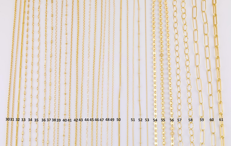 14k Gold Filled Chain Made in USA - Permanent Jewelry Chains - All ...