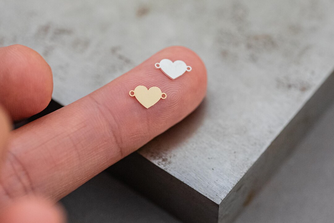 Heart Connector Gold Filled- USA Made, USA Gold Filled Charms ...