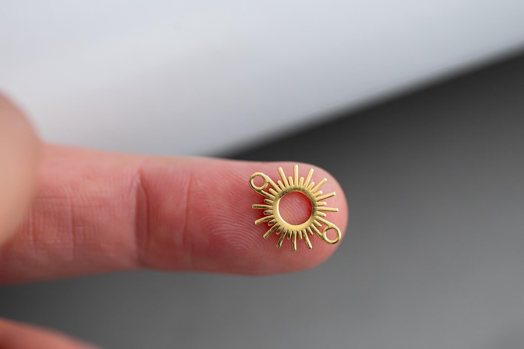 Sun Burst Connector- Permanent Jewelry Connectors- Hand Polished ...