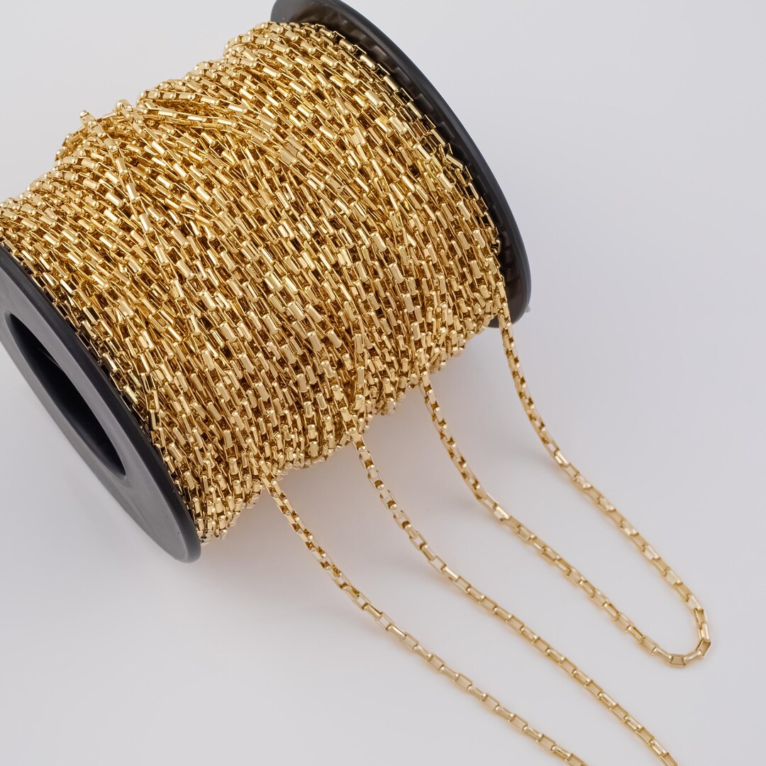 Rectangle 3mm CCC PVD Ion Plated Chain - Tarnish Resistant Wholesale 1 ...