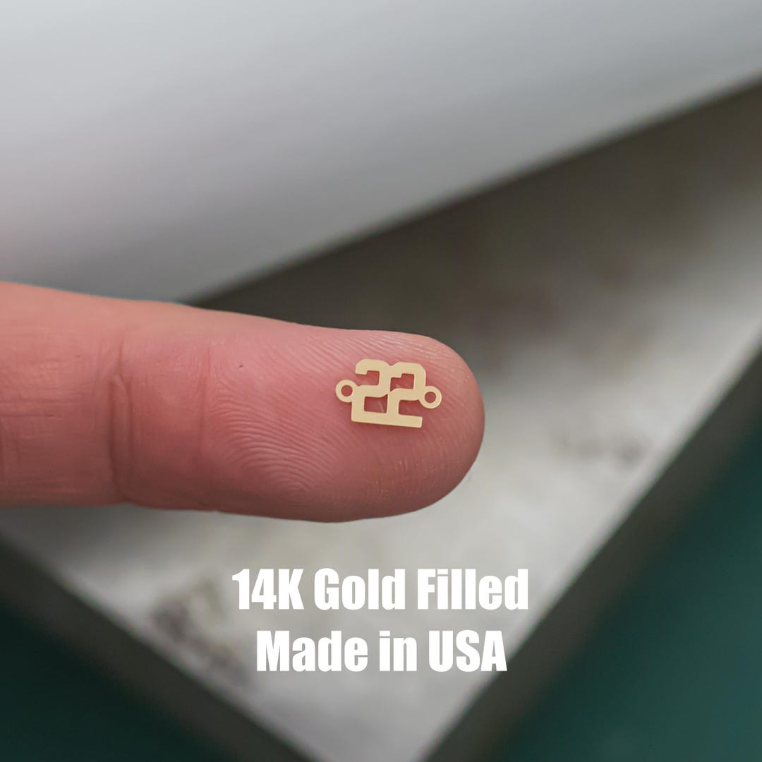 Custom Player Number, Football, Soccer, Etc Connector Gold Filled- USA ...