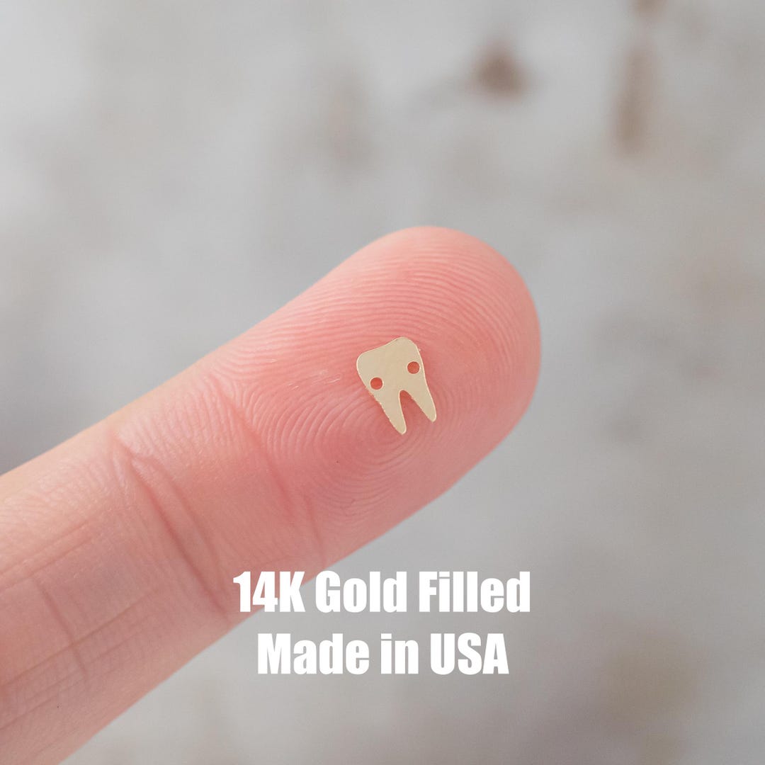 Molar Tooth Dentist Connector Gold Filled- USA Made, USA Gold Filled ...