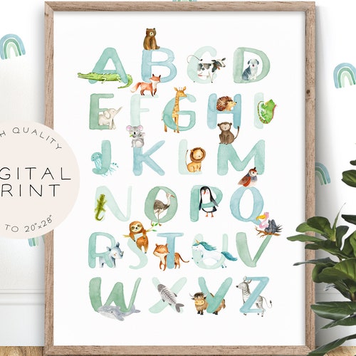 Printable Alphabet Poster Australian Animal Digital Download - Etsy