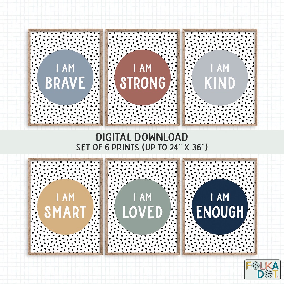 Kids Self Care Positive Affirmation Prints, Preschool Homeschool ...