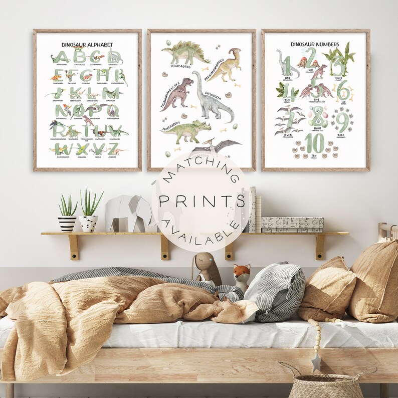 Dinosaur Poster Dinosaur Print Educational Posters Dinosaur | Etsy