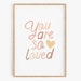 Boho Nursery Printable Wall Art You Are so Loved Gender - Etsy