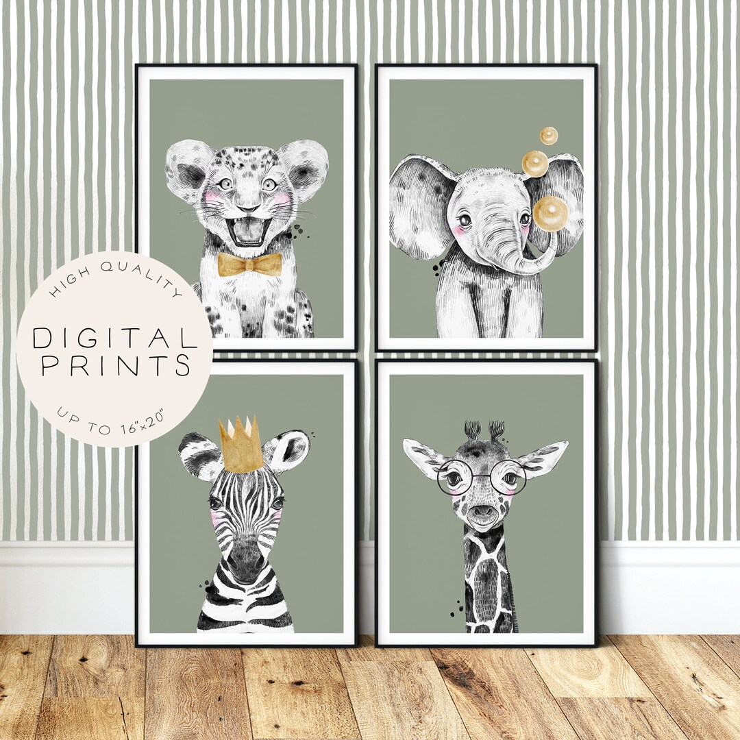 Safari Animal Prints Safari Printable Wall Art Jungle - Etsy