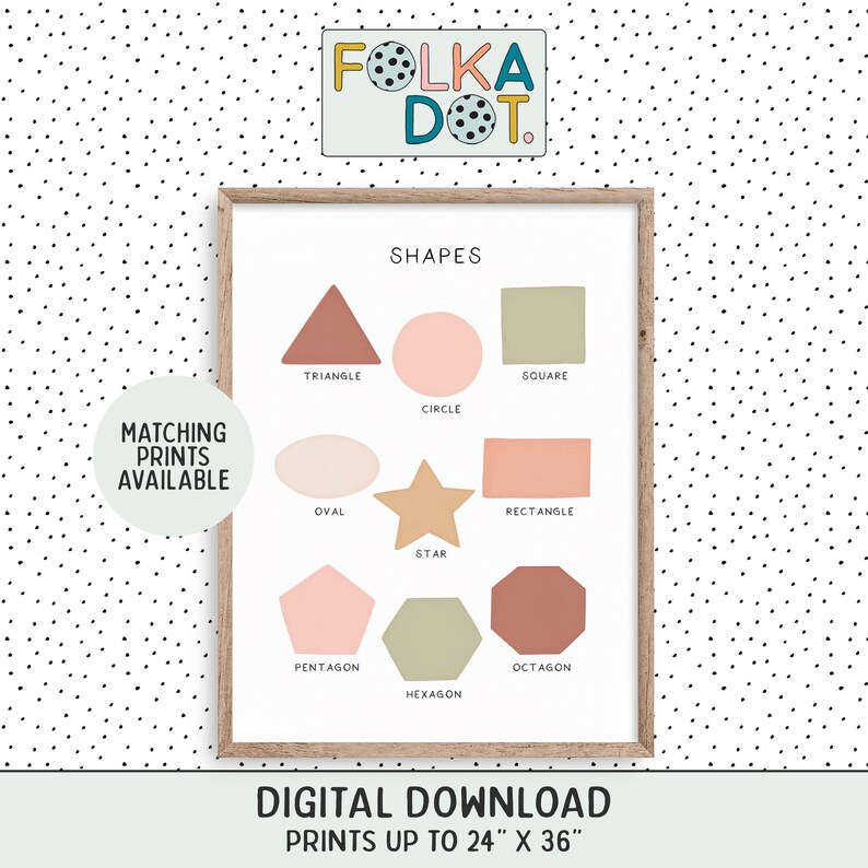 Homeschool Shapes Print Math Classroom Decor Preschool - Etsy UK