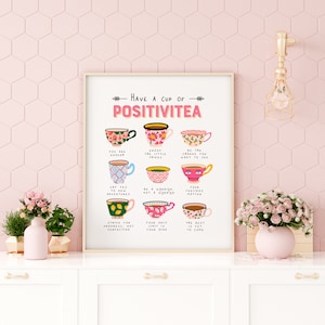 Positivitea Mental Health Poster School Counselor Therapy - Etsy UK