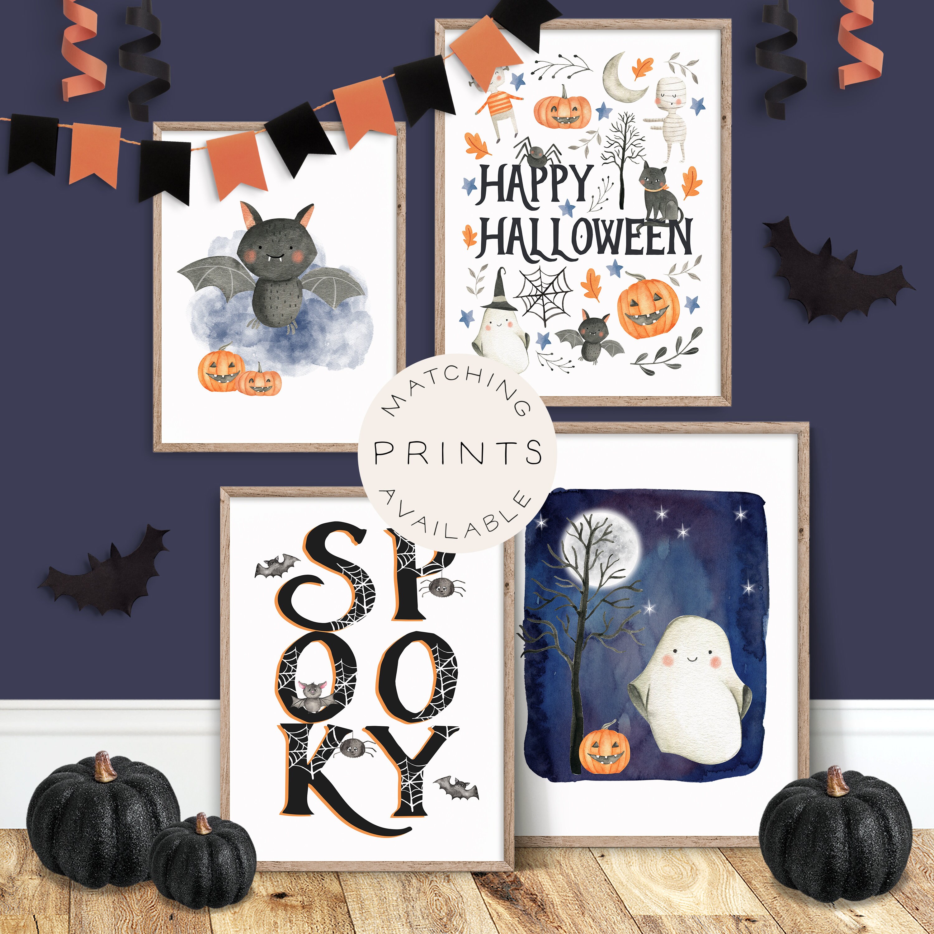 Cute Halloween Poster Halloween Printable Art Trick or Treat - Etsy UK