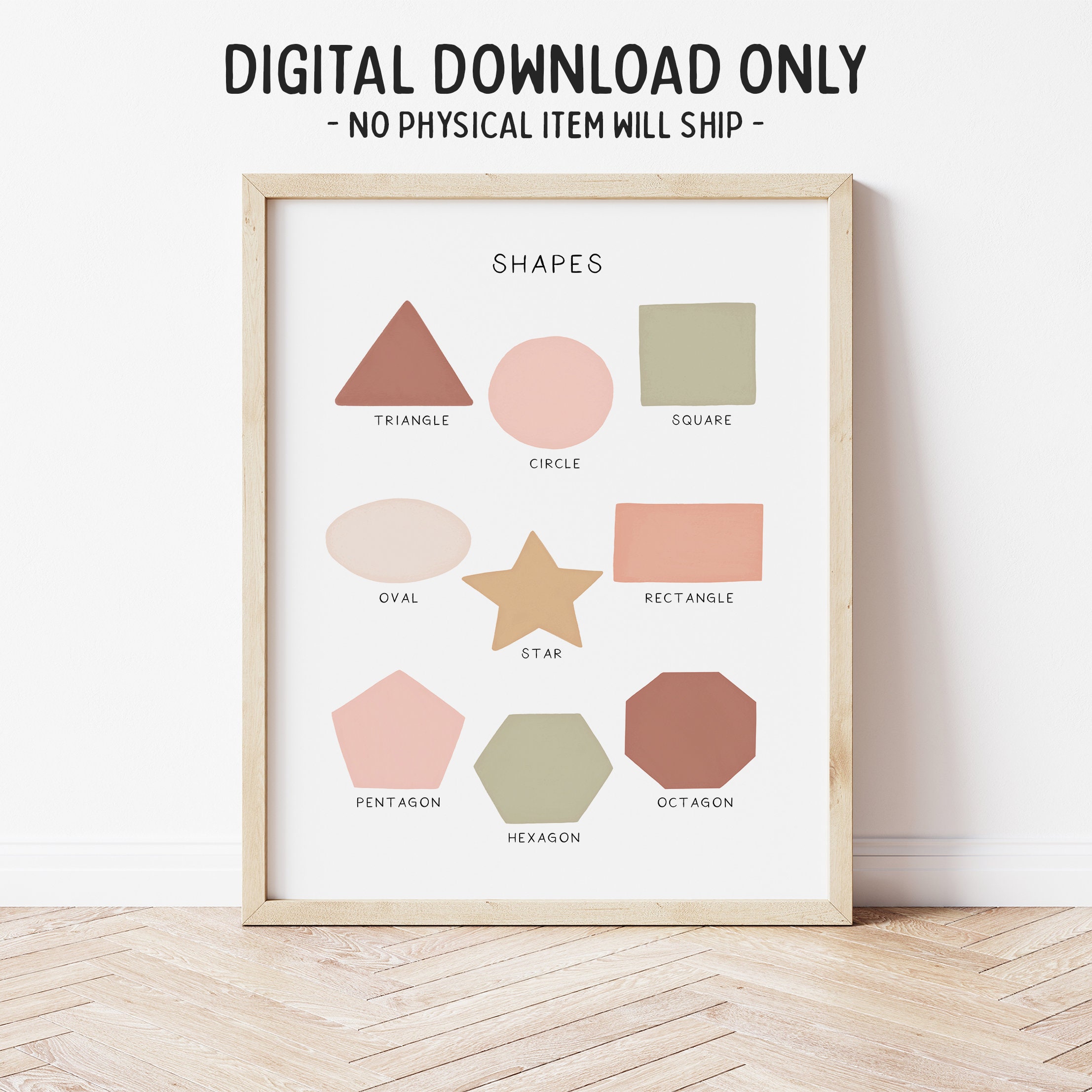 Homeschool Shapes Print Math Classroom Decor Preschool | Etsy