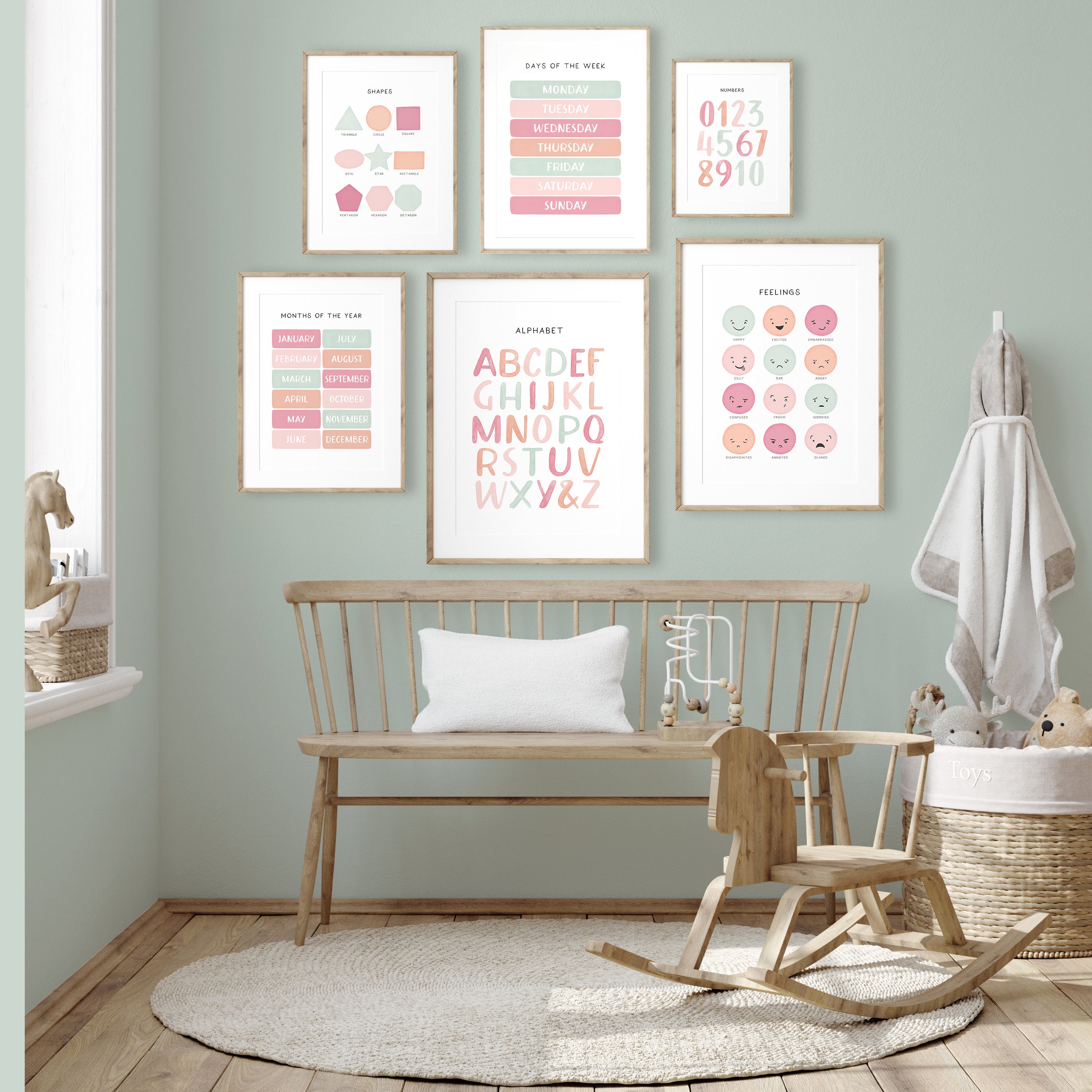 Pastel Educational Posters Preschool Classroom Poster Set | Etsy