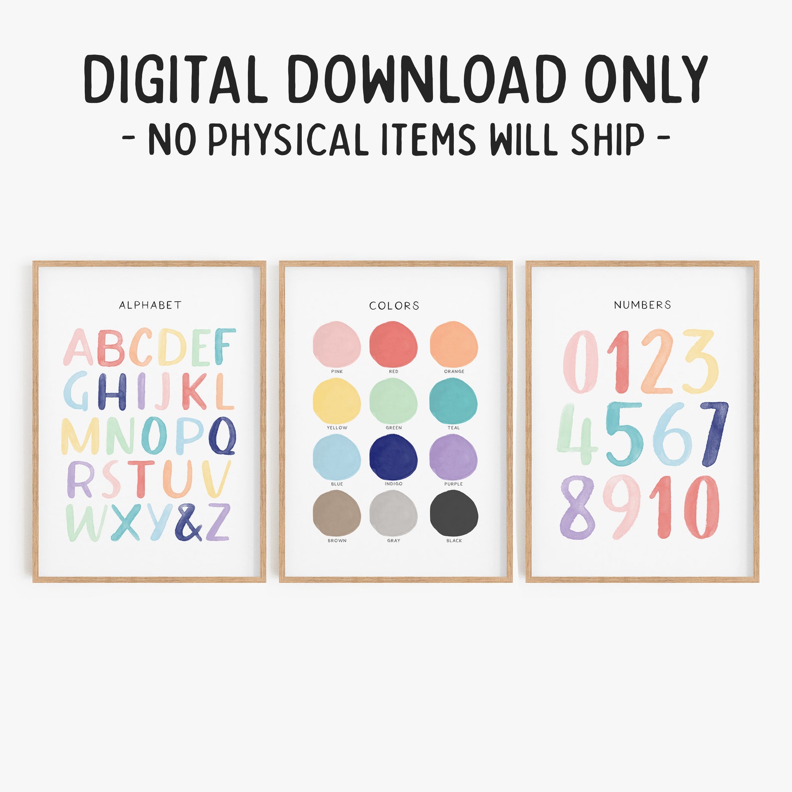 Homeschool Educational Posters Set Rainbow Classroom Decor - Etsy