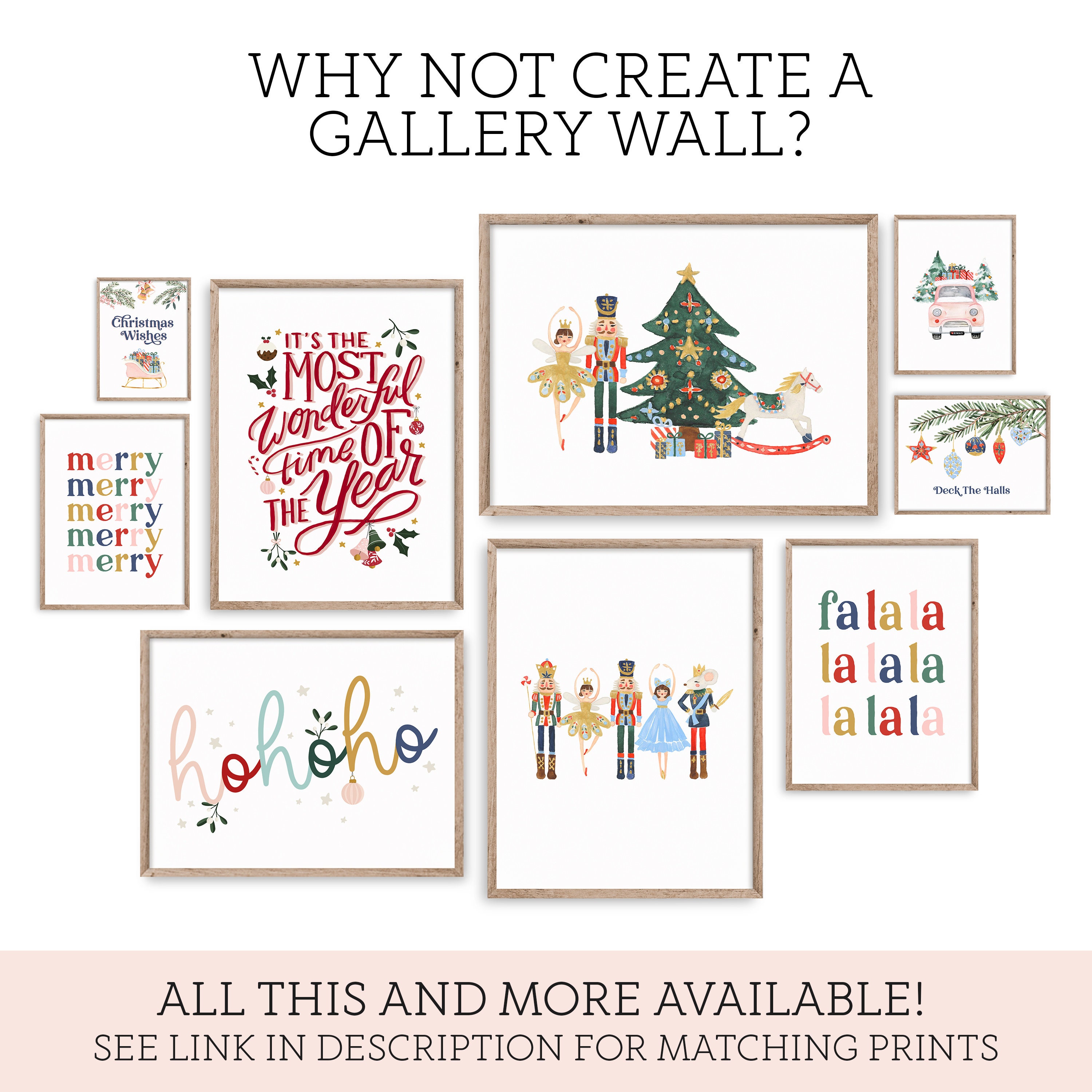 Christmas Printable Wall Art Fa La La La La Christmas Print - Etsy UK