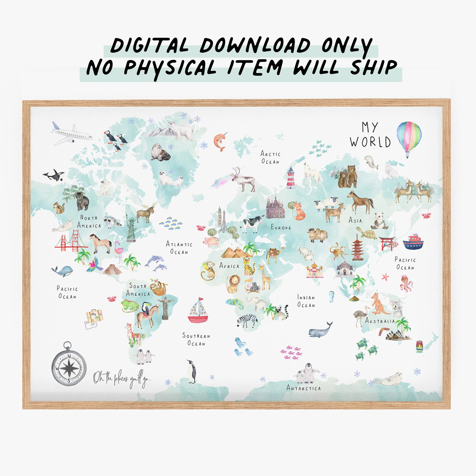 Set of 3 Educational Posters Classroom Decor Nursery World - Etsy