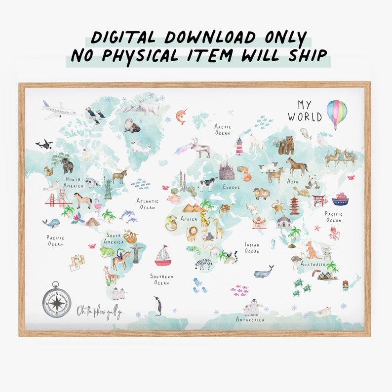 Set of 3 Educational Posters Classroom Decor Nursery World - Etsy