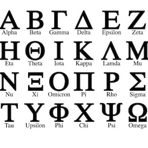 Decal - Individual Greek Letters, Sorority, Fraternity, College Custom ...