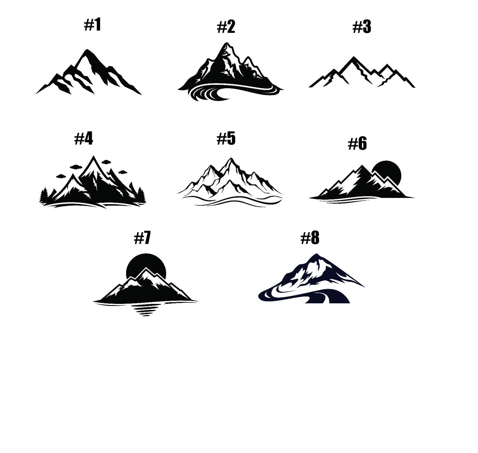 Vinyl Decal Mountain Laptop Sticker Laptop Decal Book Decal | Etsy