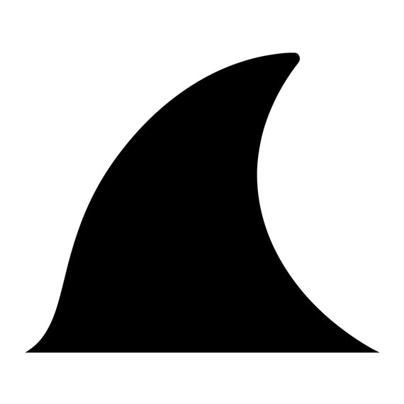 Vinyl Decal Sharkfin Laptop Sticker Laptop Decal Book Decal | Etsy