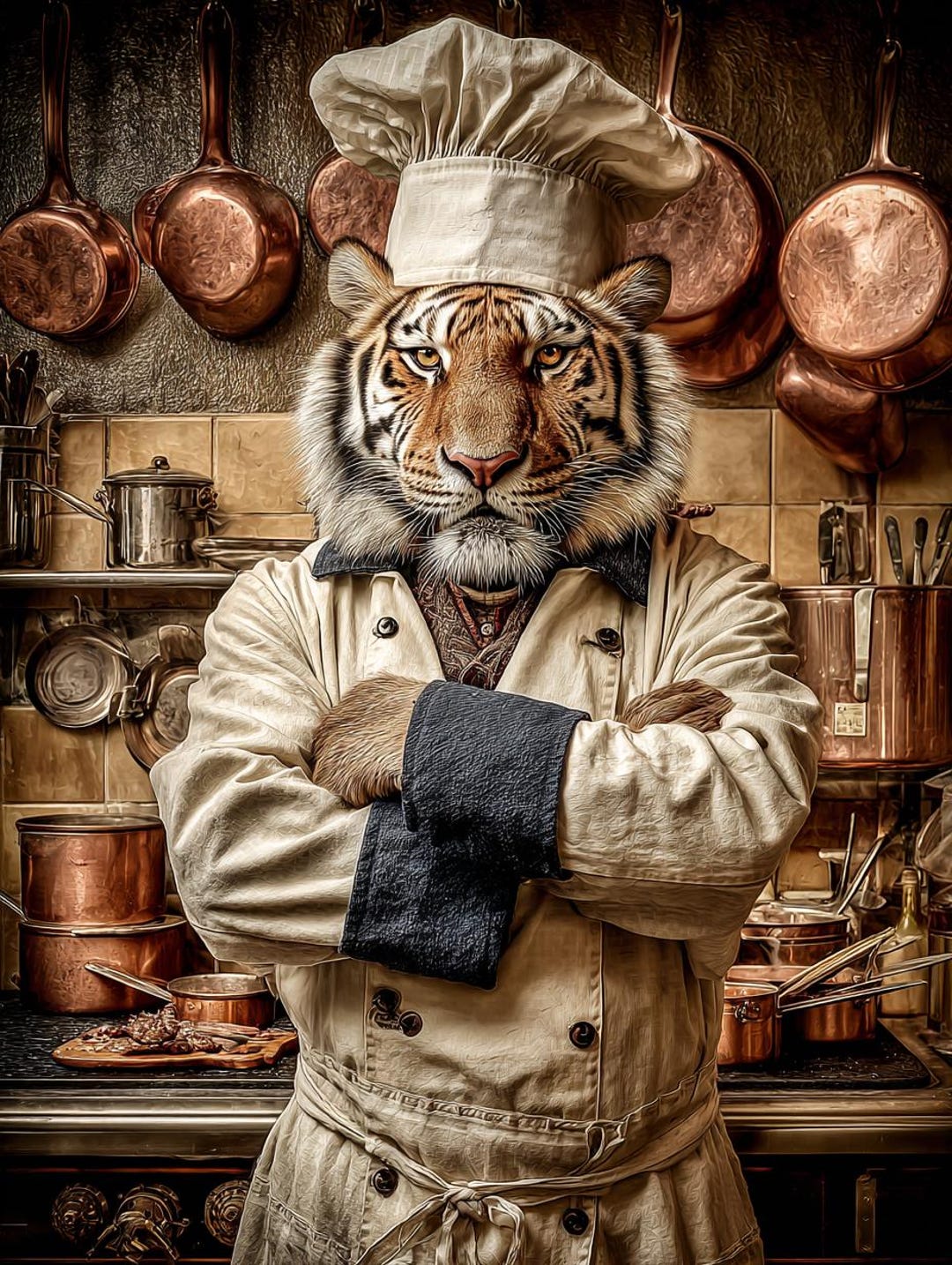 Digital Download Tiger Chef Tiger for Printing Wall Art, Posters ...