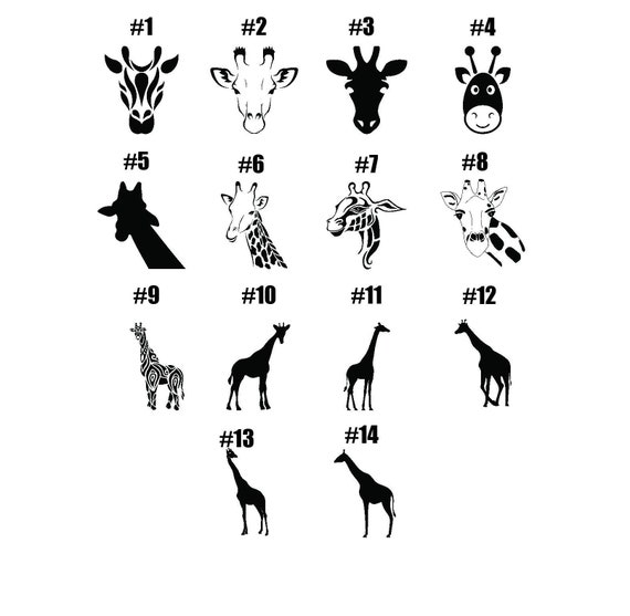 Vinyl Decal Giraffe Laptop Sticker Laptop Decal Book Decal - Etsy